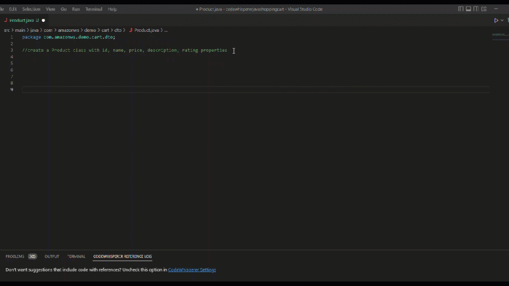 Developing with Java and Spring Boot using Amazon CodeWhisperer ... Developing with Java and Spring Boot using Amazon CodeWhisperer ...
